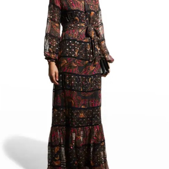 FARM Rio | Dresses | Farm Rio Mixed Leopard Butterfly Sky Maxi Dress ...